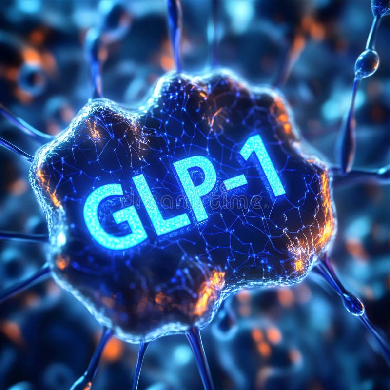 GLP-1 Molecule Representation in a Digital Format Showcasing Its ...