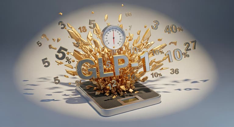 GLP-1 Weight Loss Concept with Exploding Numbers and Scale in a Dynamic ...