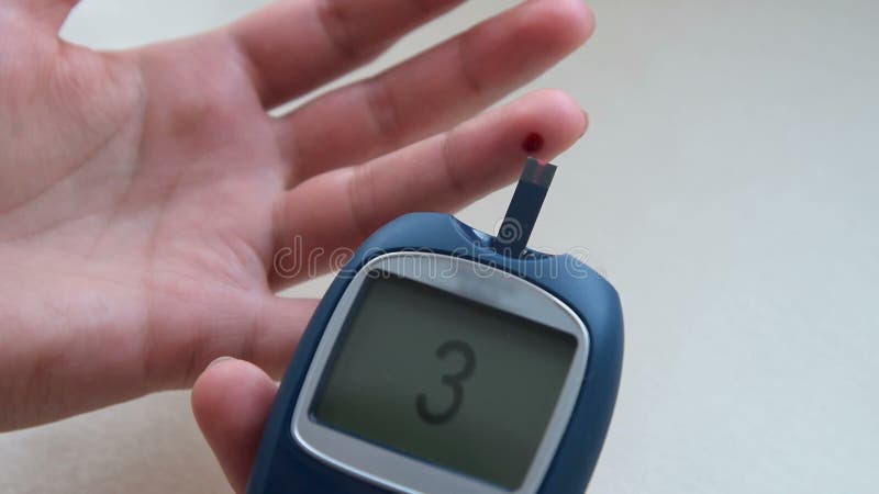 Glucometer Blood Test with Normal Range Stock Video - Video of test ...