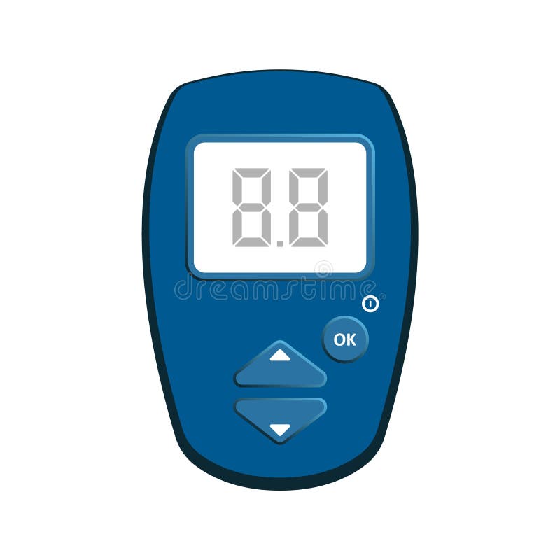 Glucometer Icon. Template Empty Blood Glucose Meter. Blank Dial ...
