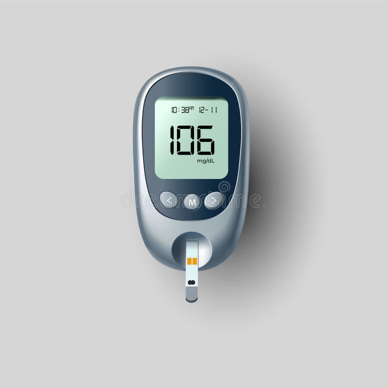 Glucometer Isolated on White Background. Blood Sugar Test Device Stock ...