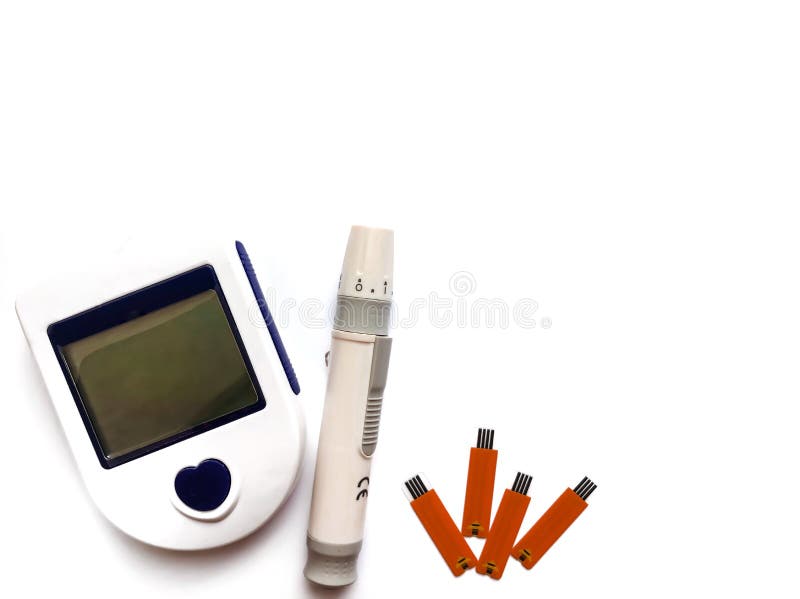 Glucometer Isolated on a White Background.the Device for Measuring ...