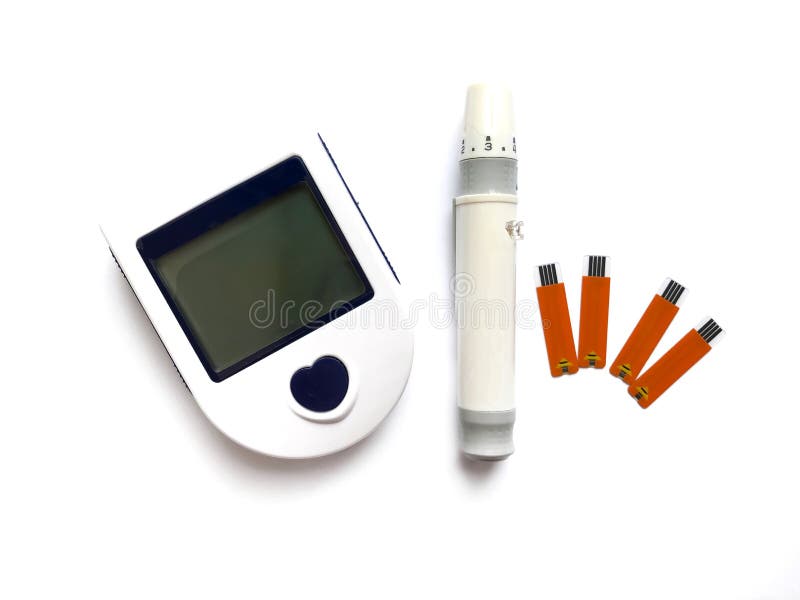 Glucometer Isolated on a White Background.the Device for Measuring ...