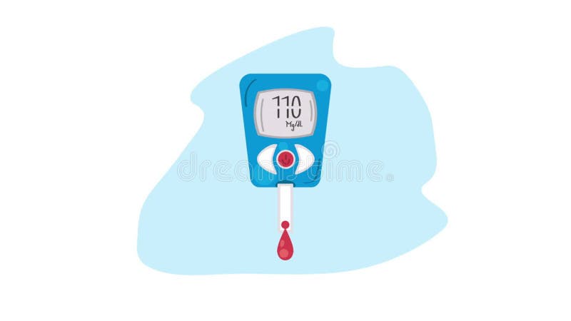 Diabetes Disease Animation with Hands Lifting Glucometer Stock Video ...