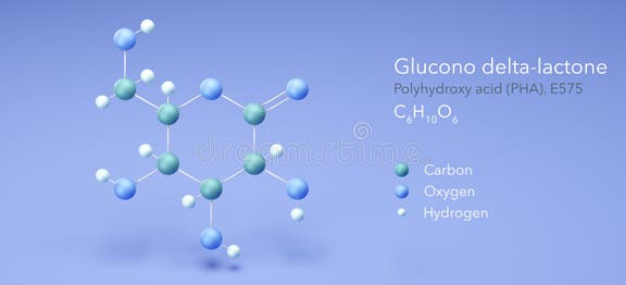 Glucono Delta-lactone, Polyhydroxy, Acid, Molecular Structures, 3d ...