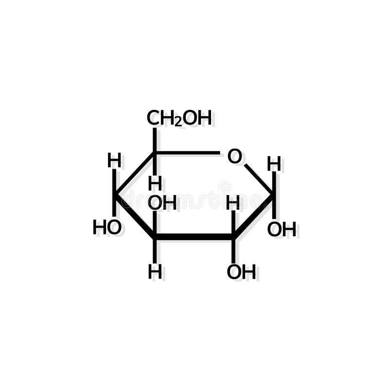 Glucose Dextrose Druivesuikersuikermolecule Stock Illustratie ...