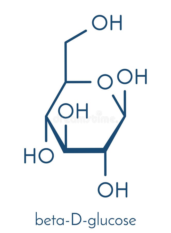 Glucose Dextrose, D-glucose Molecule. Linear Form. Sheet of Paper in a ...