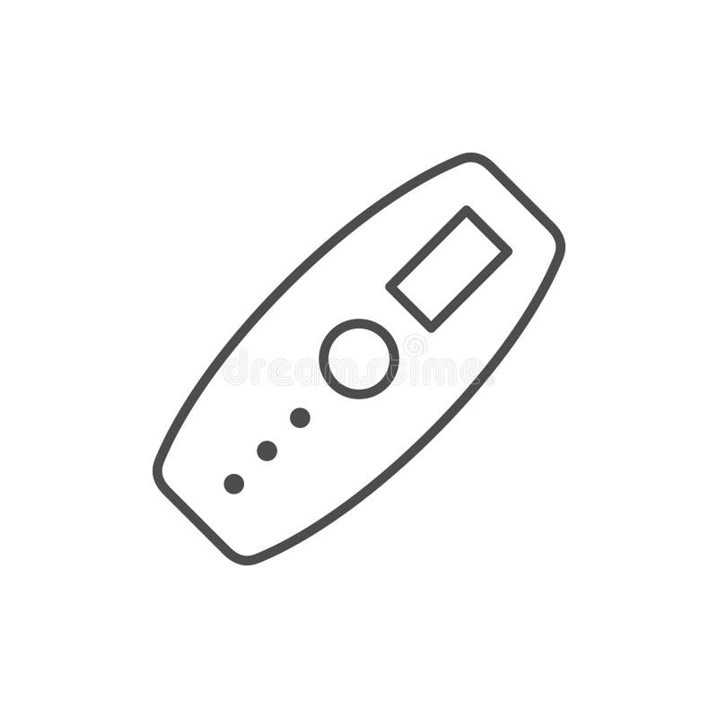 Diabetic Glucometer Line Outline Icon Stock Vector - Illustration of ...