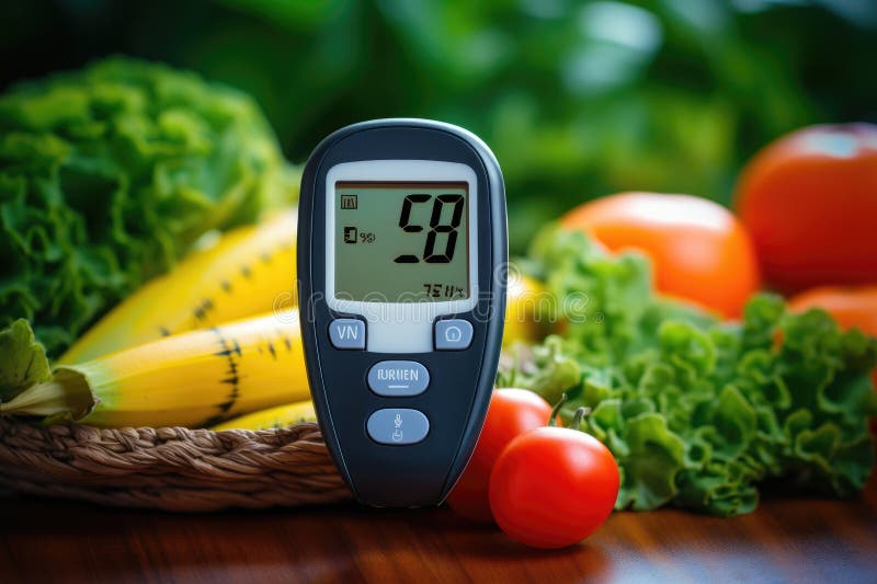 Glucose Meter with Result of Measurement Sugar Level and Fresh ... Glucose Meter with Result of Measurement Sugar Level and Fresh ...