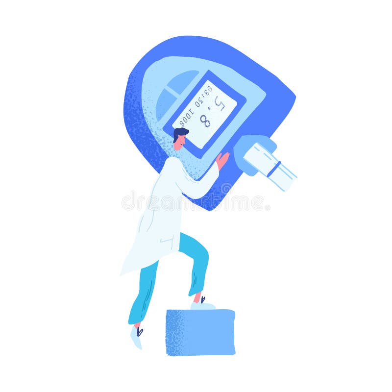 Glucose Testing Meter or Glucometer with Normal Result on Display ...