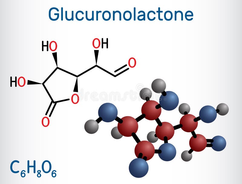 Glucuronolactone Molecule. it is Naturally Occurring Substance, Used in ...