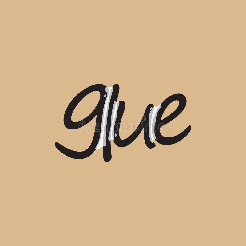 Glue Word Logo, Wordmark Logo Stock Vector - Illustration of vektor ...