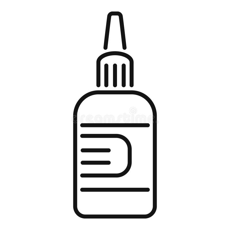 Glue Bottle with Applicator Tip Standing Up Icon Stock Vector ...