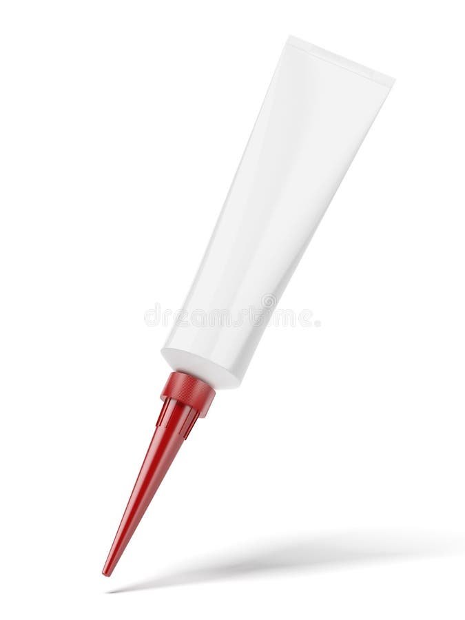 Glue Bottle, Blank Plastic Container with Red Cap, Glue Package ...