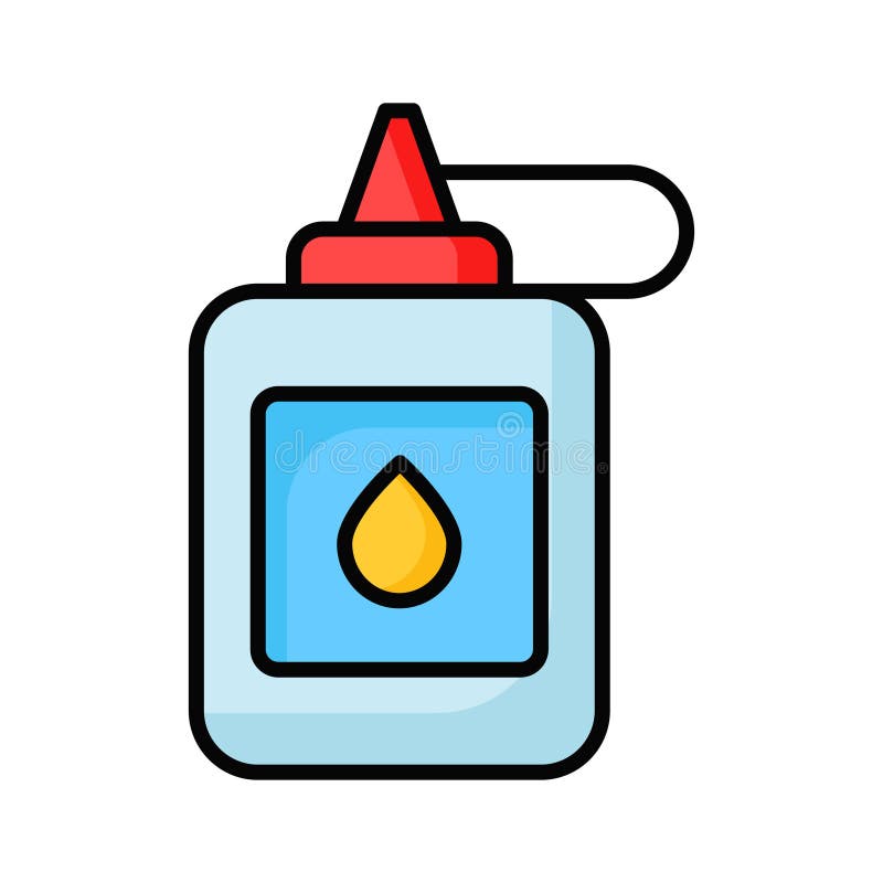 Glue Bottle, Used for Fixing Purpose in Art Projects, Icon of Glue Jar ...