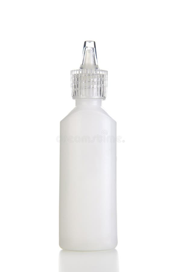 Glue Dropper Bottle (with Clipping Path) Isolated on White Stock Image ...