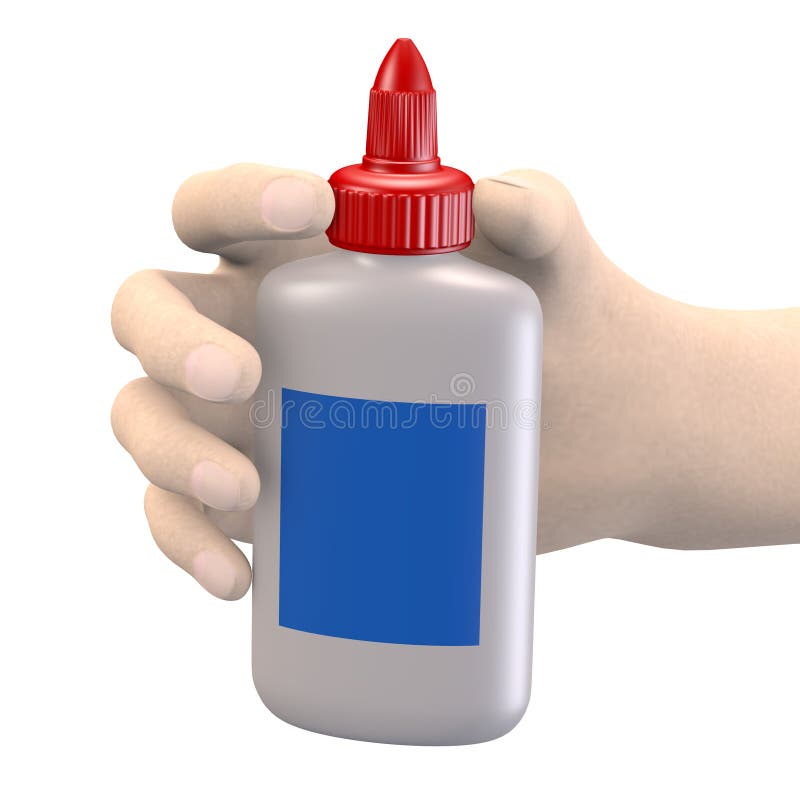 Glue in hand stock illustration. Illustration of equipment - 29935285