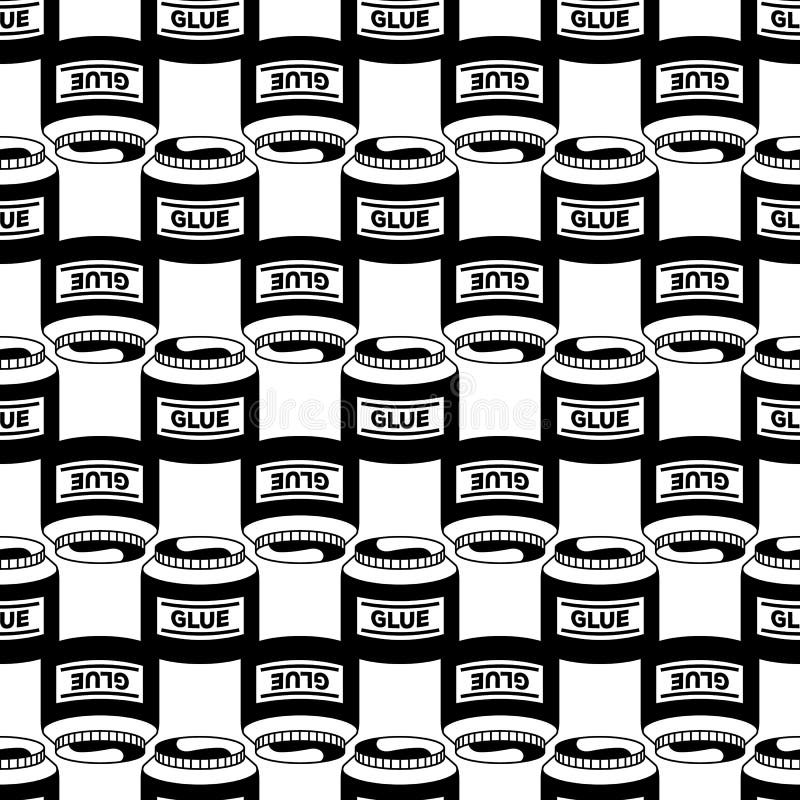 Glue Jar Pattern Seamless Vector Stock Illustration - Illustration of ...