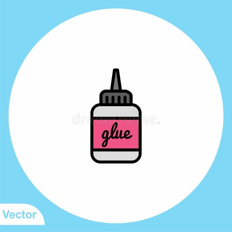 Glue Vector Icon Sign Symbol Stock Vector - Illustration of closeup ...