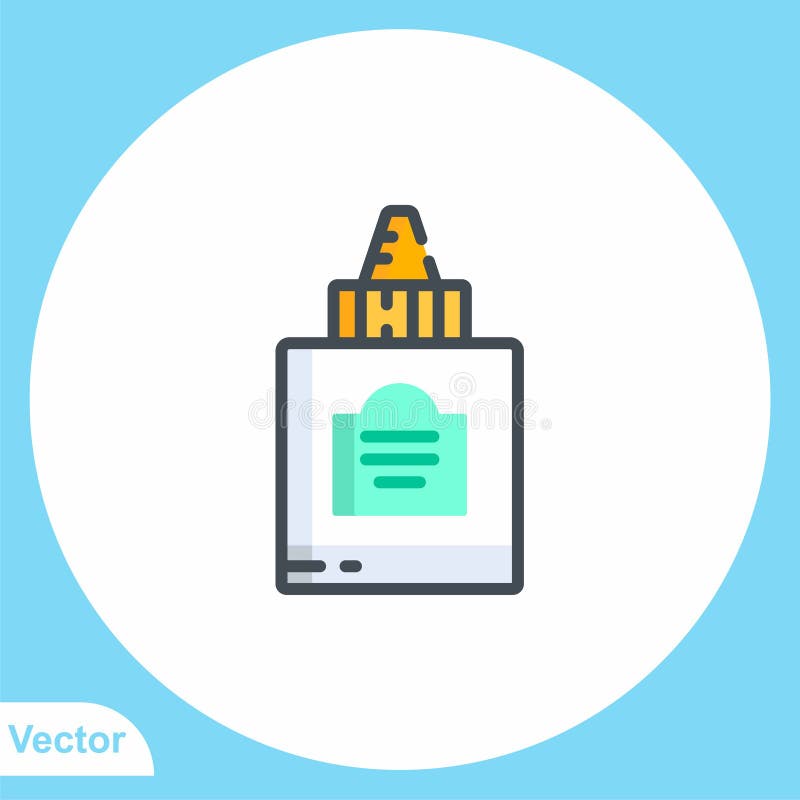 Glue Vector Icon Sign Symbol Stock Vector - Illustration of development ...