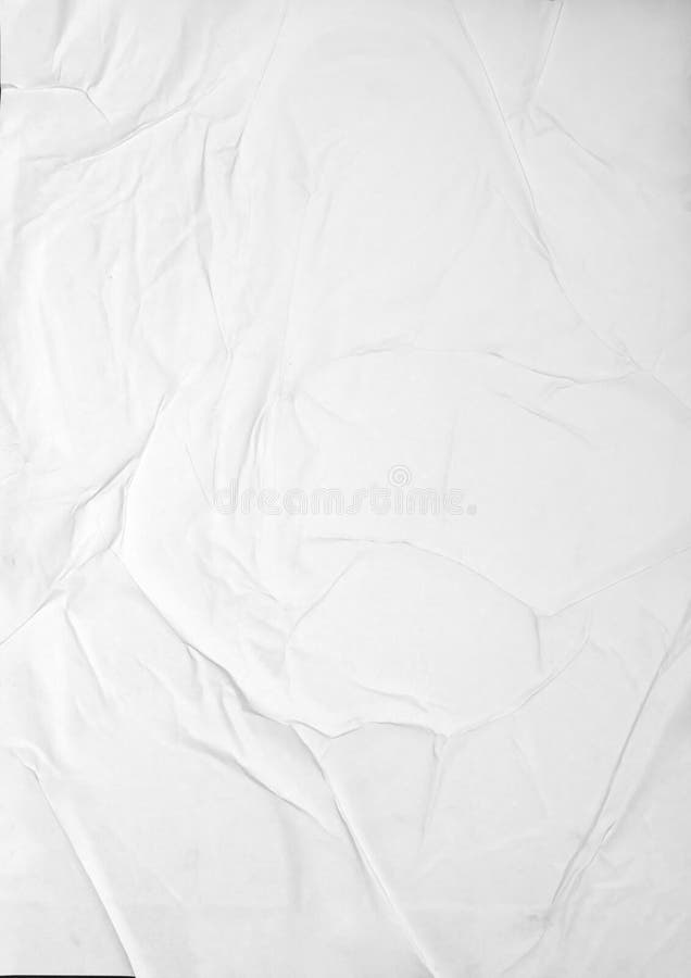 White Glued, Wrinkled and Crumpled Paper Texture Stock Photo - Image of ...
