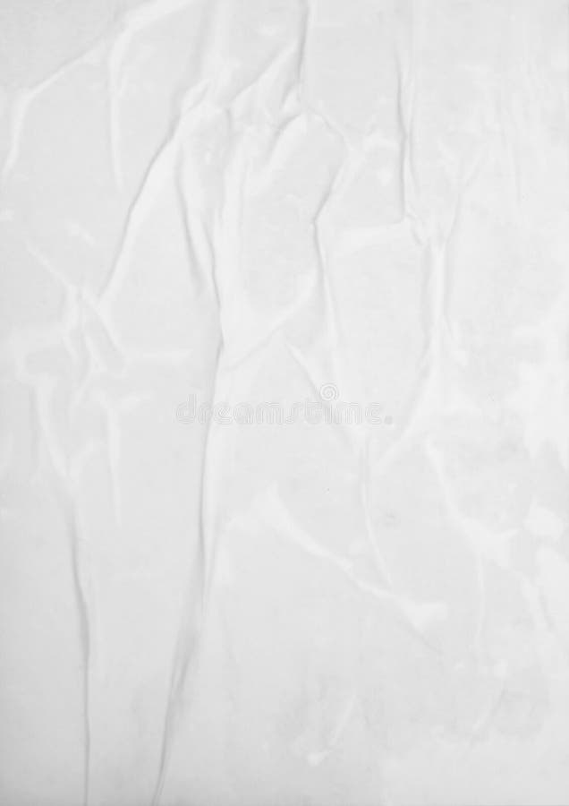 White Glued, Wrinkled and Crumpled Paper Texture Stock Image - Image of ...