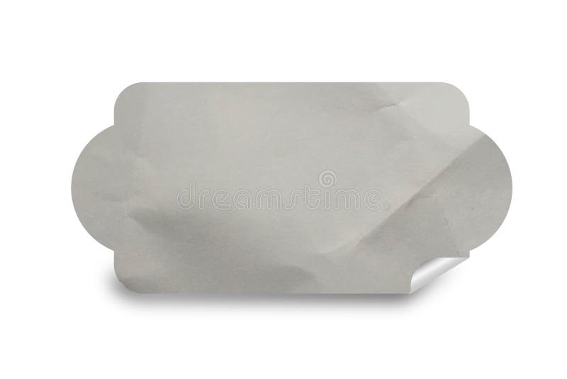 Blank Glued Paper Sticker Tag Label Texture Stock Image - Image of ...