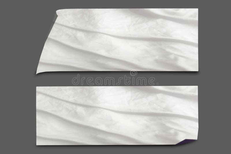 Blank Glued Paper Sticker Tag Label Texture Set Stock Illustration ...