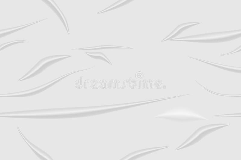 Glued Paper With Wrinkles Effect Realistic Template Stock Vector Illustration Of Urban