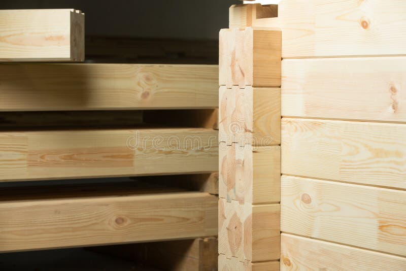 Glued Pine Timber Construction Stock Photo - Image of wood, buildings ...