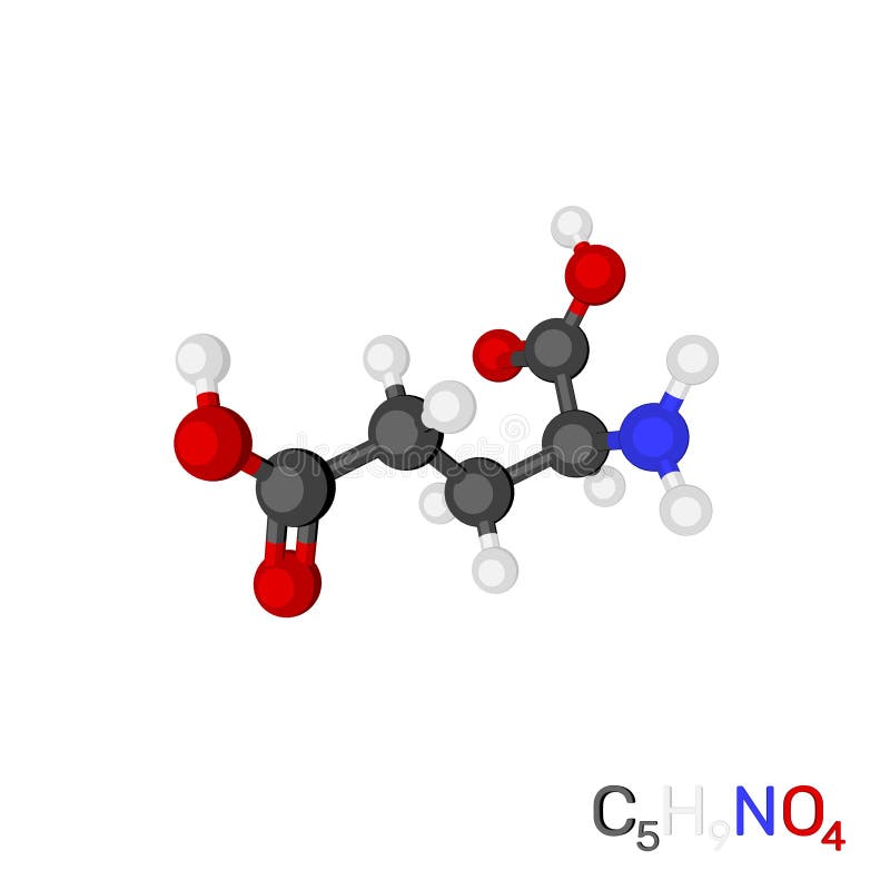 Glutamic Acid L- Glutamic Acid, Glu, E Aliphatic Amino Acid Molecule ...