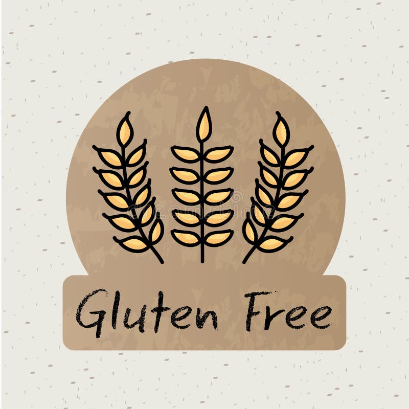 Golden gluten free icon stock vector. Illustration of color - 26387633