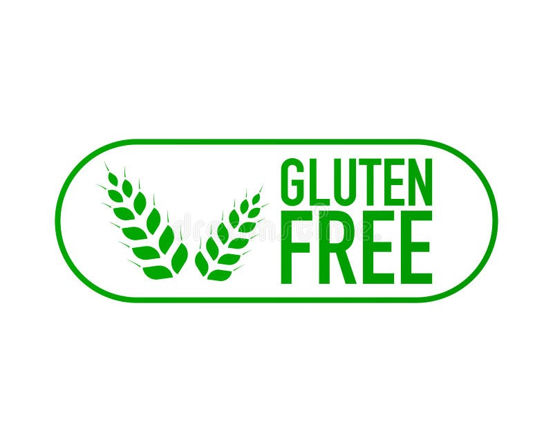Gluten Free Badge, Logo, Icon. Flat Vector Illustration on White ...