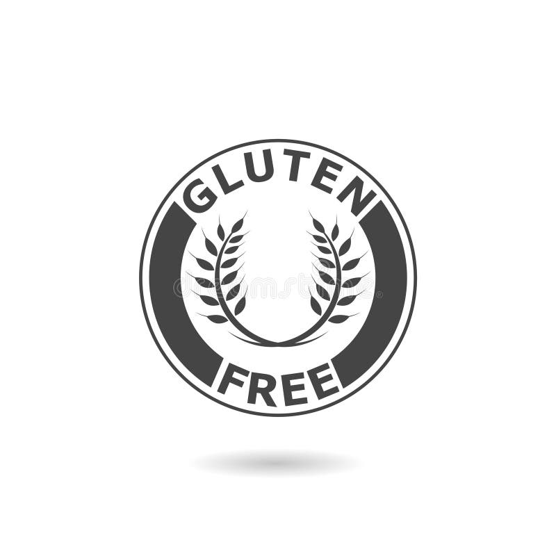 Gluten Free Icon with Shadow Stock Vector - Illustration of logo ...