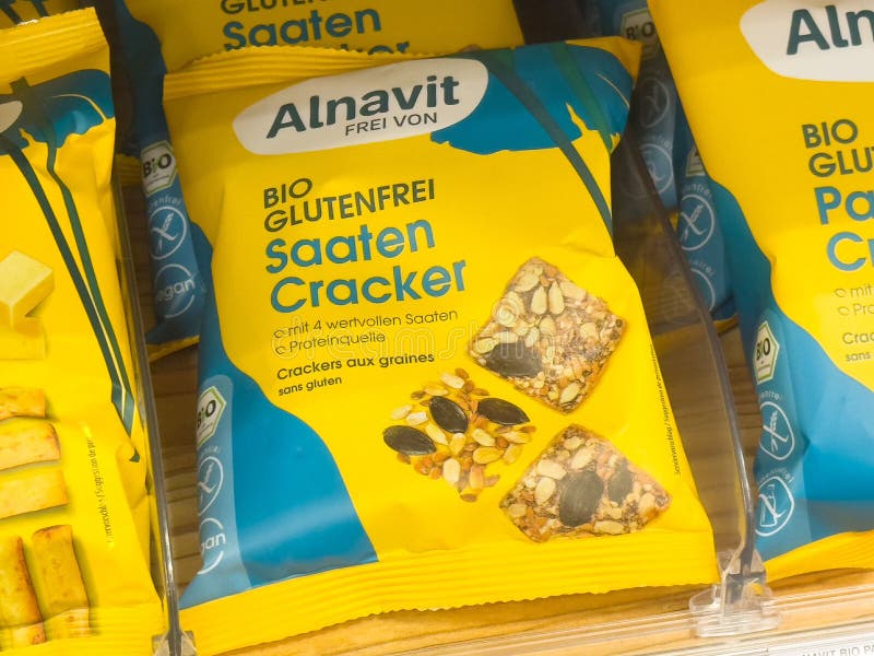 Gluten-free Seed Crackers in Eco-friendly Packaging Editorial Stock ...