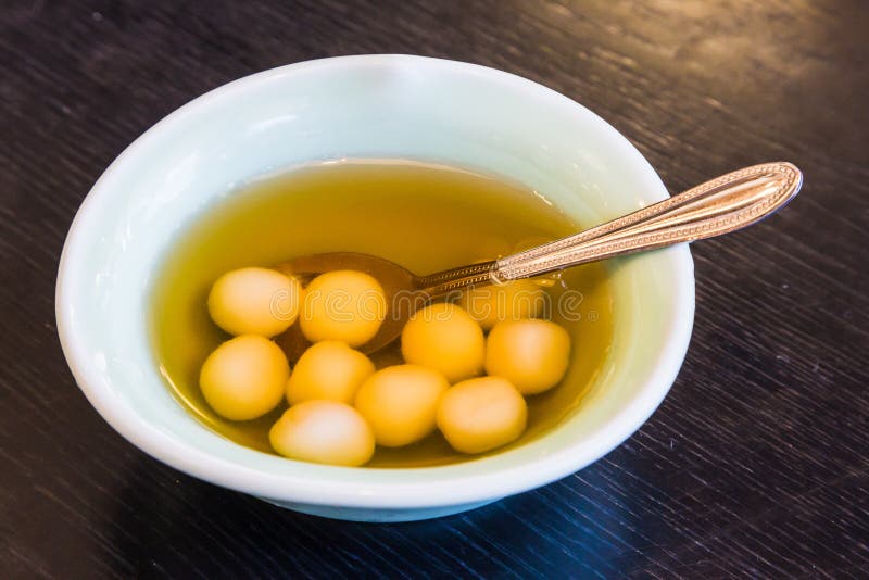 Glutinous Rice Ball in Ginger Tea Stock Image - Image of black, cuisine ...