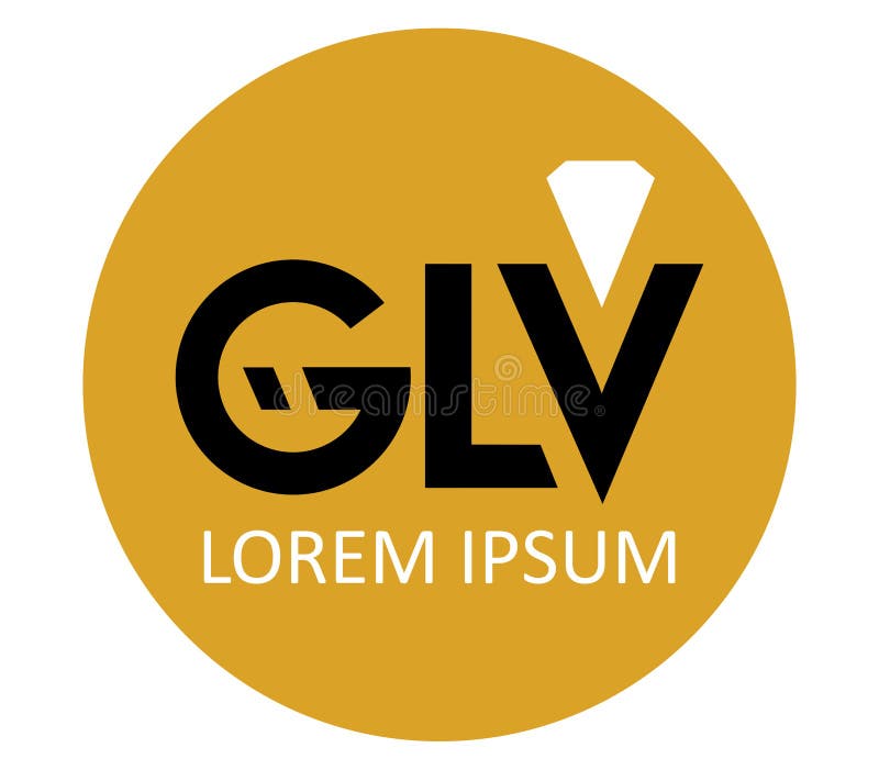 GLV Logo Design stock illustration. Illustration of logo - 83704948