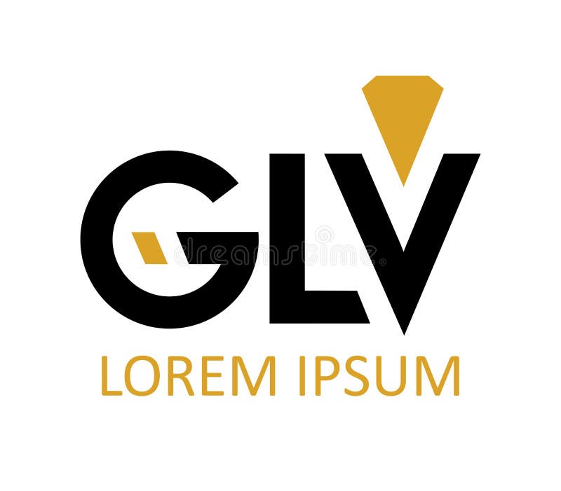 GLV Logo Design stock illustration. Illustration of jewel - 83705136