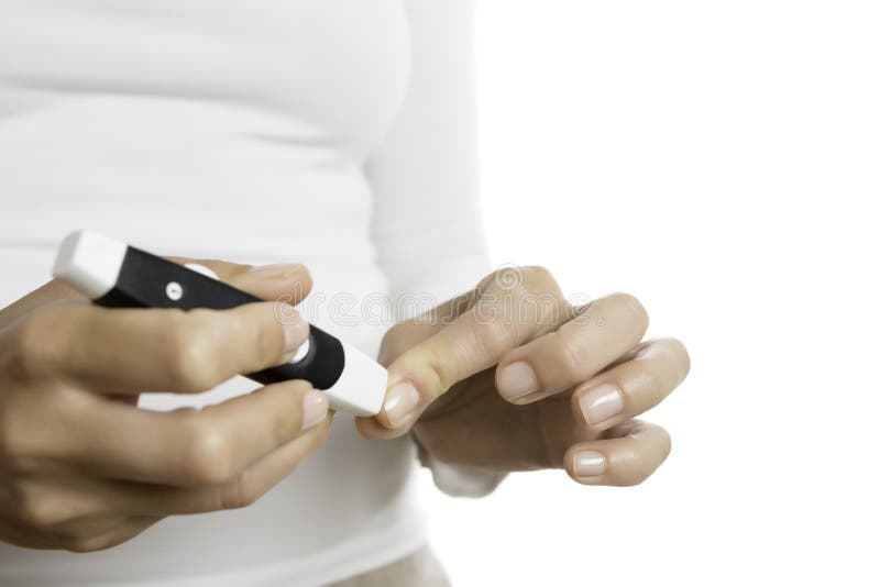Glycemia lancing stock image. Image of closeup, hands - 43587819