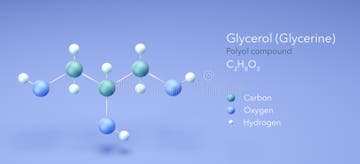 Glycerol, Glycerin, Polyol Compound, Molecular Structures, 3d Model ...