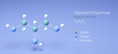 Glycerol, Glycerin, Polyol Compound, Molecular Structures, 3d Model ...