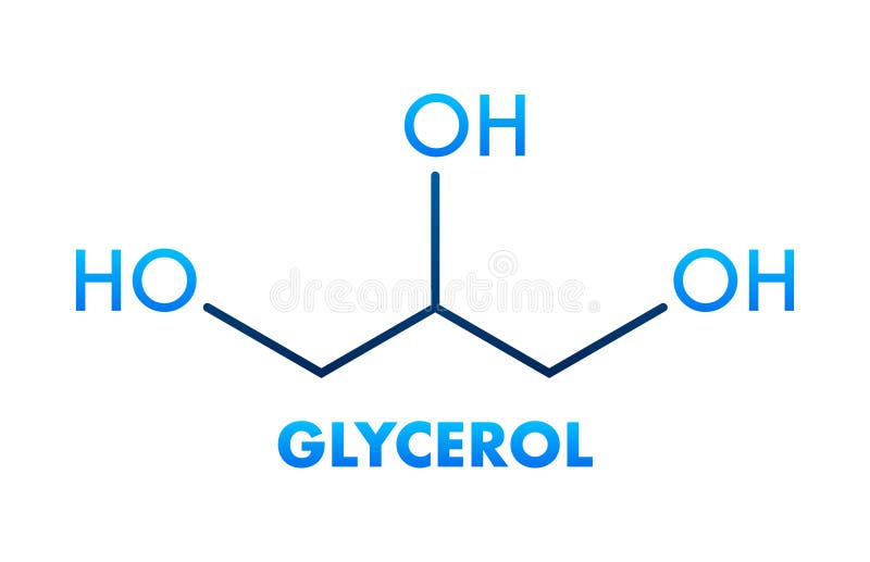 Glycerol Molecular Structure with Hydroxyl Groups Forming Sugar Alcohol ...