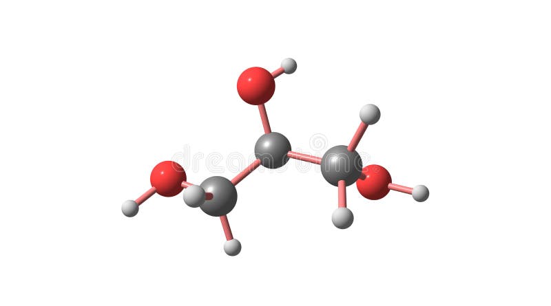 Glycerol Glycerine, Glycerin. Structure of a Molecule Stock Vector ...
