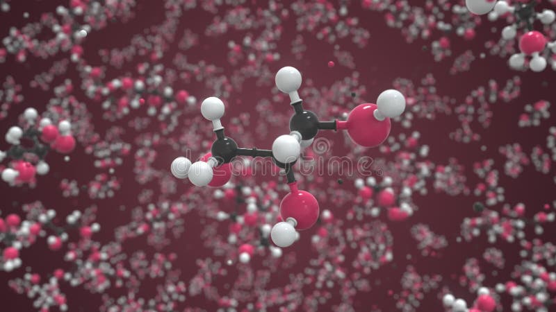 Glycerol Molecule Made with Balls, Scientific Molecular Model. Chemical ...