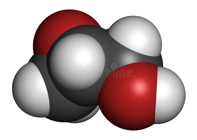 Glycidol Molecule. 3D Rendering Stock Illustration - Illustration of ...