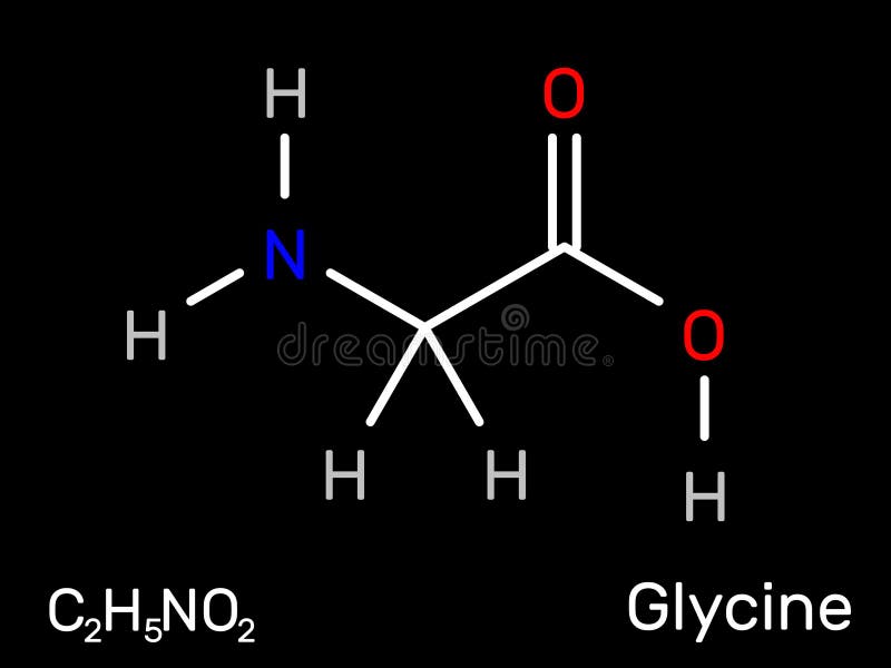 Glycine Gly or G, is the Amino Acid. Structural Chemical Form Stock ...