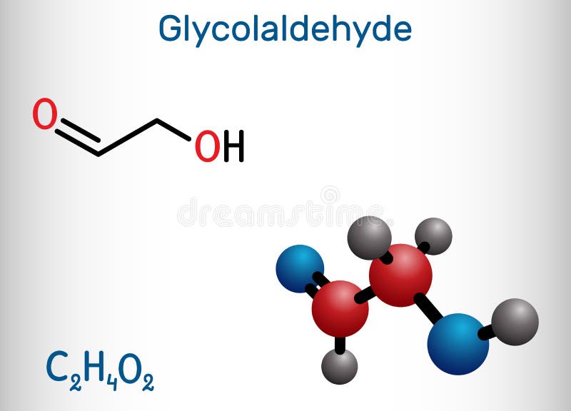 Glycolaldehyde Molecule Stock Illustrations – 5 Glycolaldehyde Molecule ...