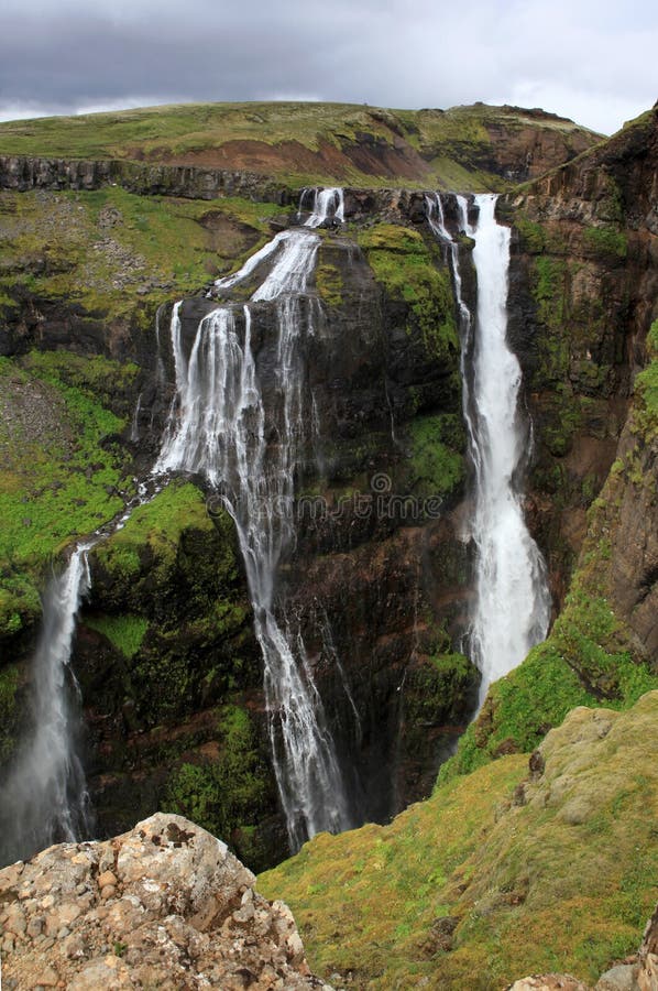 GLYMUR stock image. Image of geology, flow, color, iceland - 42955321