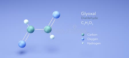Glyoxal Molecule, Molecular Structures, Dialdehyde, 3d Model ...