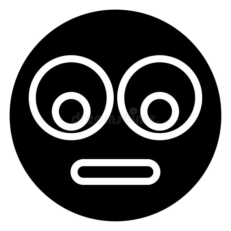 Glyph icon for emoji face. stock vector. Illustration of face - 202040736